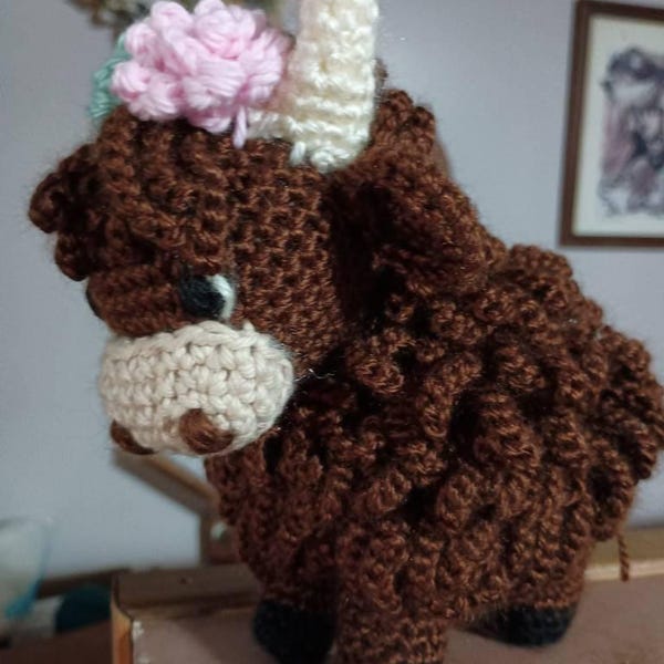 Highland Cow Crochet Pattern, Amigurumi Cow Pattern, Crochet Plushie ...