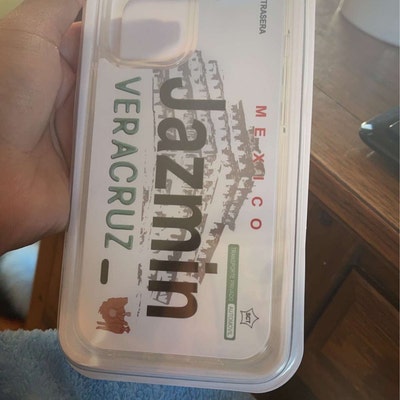 Custom Text Mexico State License Plate Tempered Glass Phone Case iPhone ...