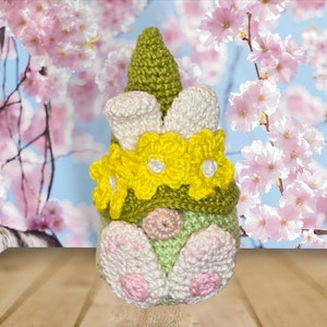 Easter Crochet Pattern Bunny Keychains With Crochet Flowers, Crochet ...
