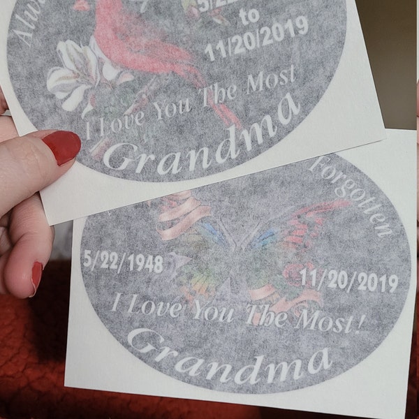 In Memory of Personalized Vinyl Decal Cardinal Theme Always Loved Never ...