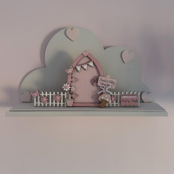 Magical Light Pastel Pink Fairy Door, Handpainted With Embellishments ...