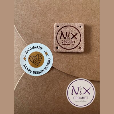Personalized Crochet Labels Customized Handmade Tags Natural - Etsy