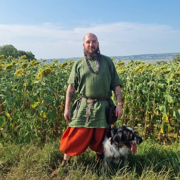 Medieval Russian Linen Shirt "rubacha" With Selvage for Slavic ...