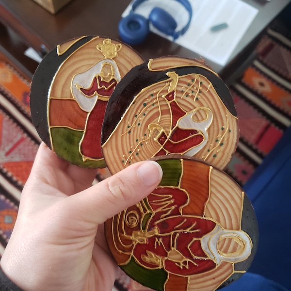 Arabic Coffee Cups Set of 6 Hand Painted Porcelain Palestinian Coffee ...