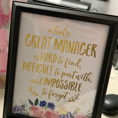 Manager Gift A Truly Great Manager PRINTABLE QUOTE Manager Appreciation ...