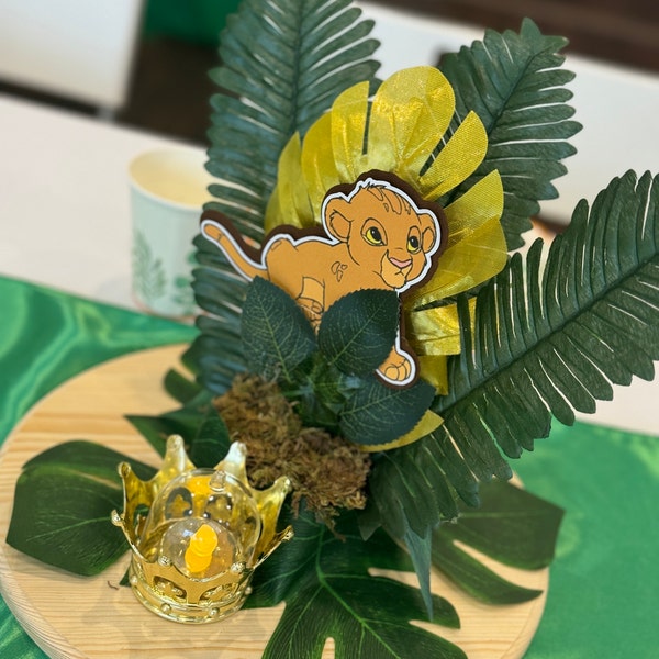 6 Baby Simba, Lion King Party Decoration, Centerpieces, Diaper Cake ...