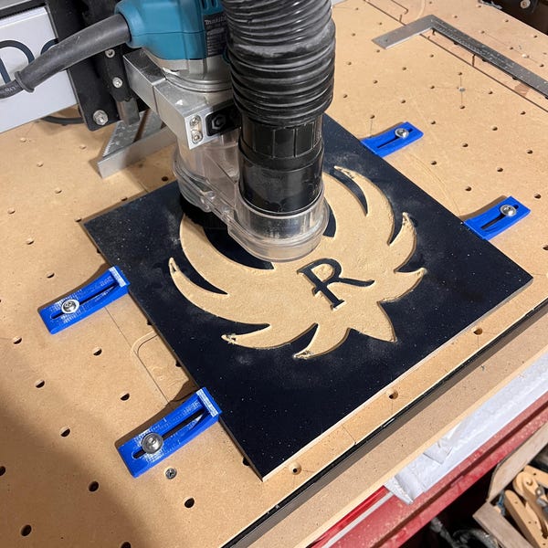 CNC Side Clamps Low Profile, 3D Printed CNC Clamps and Fences With Bolt ...