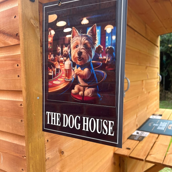The Fox Den Personalised Swinging Custom Made Hanging Pub and Bar Sign ...