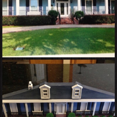 Custom Made House on Wooden Stand, Portrait House, Wooden House, House ...