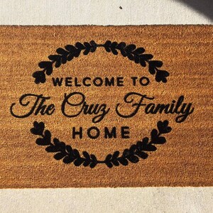Housewarming Gift Custom Welcome Mat Door Mat Closing Gift | Etsy