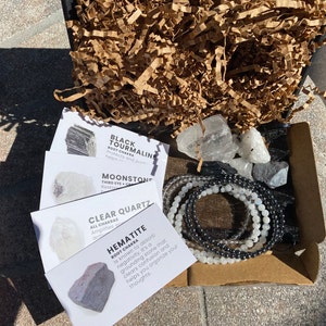 Rainbow Pride Black Onyx Handmade Crystal Bracelet LGBTQ, Natural ...