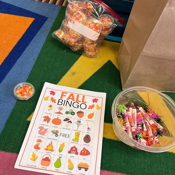 Fall Bingo, 30 Fall Bingo Cards, Fall Picture Bingo, Autumn Bingo ...