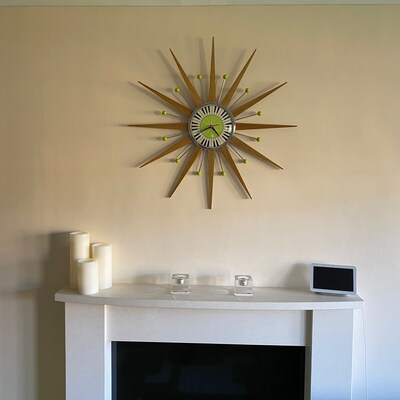 27 Inch Hand Made Mid Century Style Starburst Clock by Royale - Etsy UK