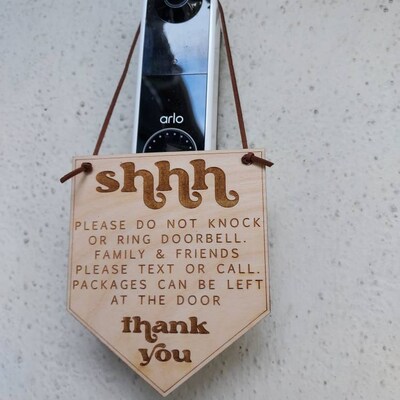 Please Do Not Knock or Ring Doorbell, Door Sign, Do Not Disturb Sign ...