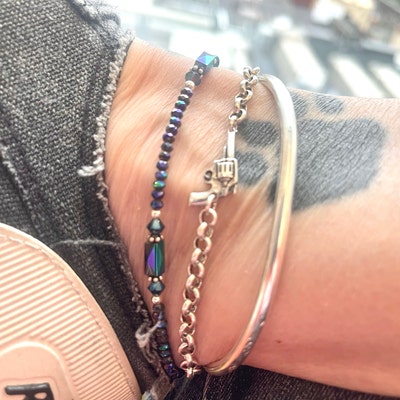 Small Revolver Bracelet, Small Gun Bracelet, Unisex Gun Bracelet ...