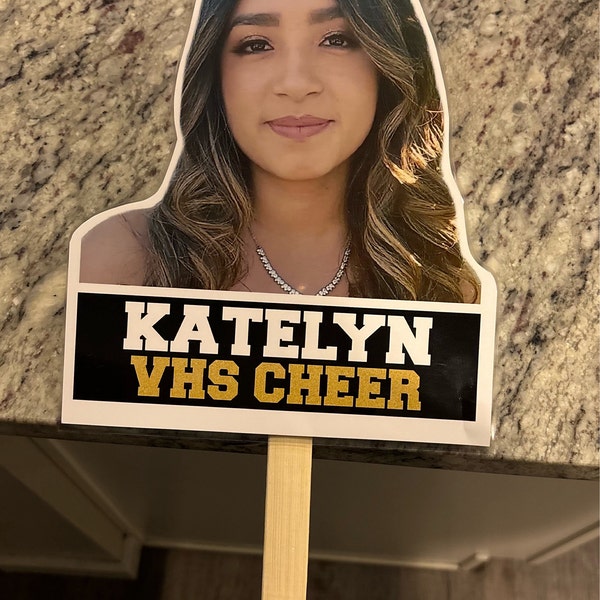 Custom Huge Head on Stick, Photo Cutout, Cheer Face Cutout, Cheer Mom ...