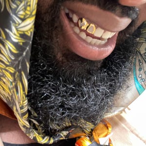 Real Solid 10K Gold Double Side Canine Teeth Custom Grillz - Etsy