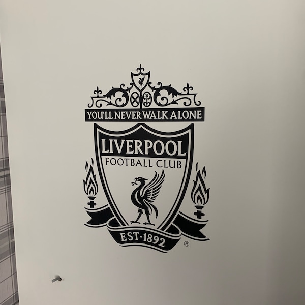 Liverpool Football Club - One Colour Crest Wall Sticker - Etsy