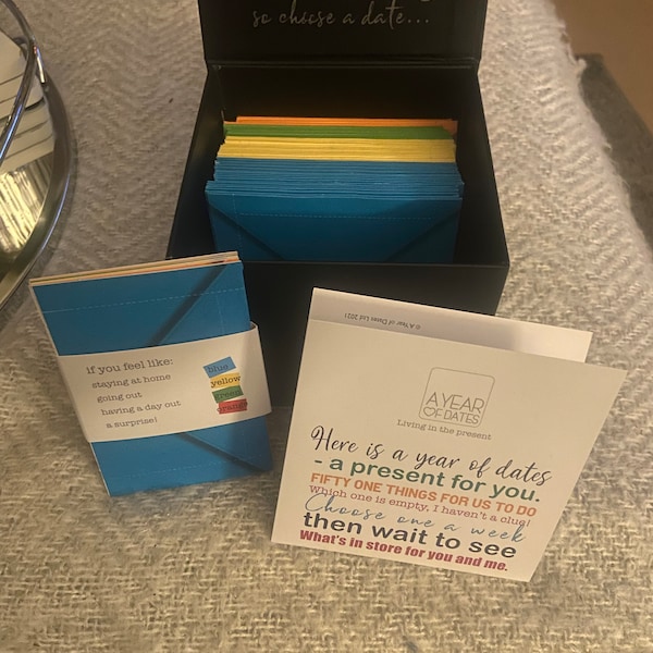A Year of Dates Heart Edition - Box of 52 Date Ideas - Romantic Gift ...