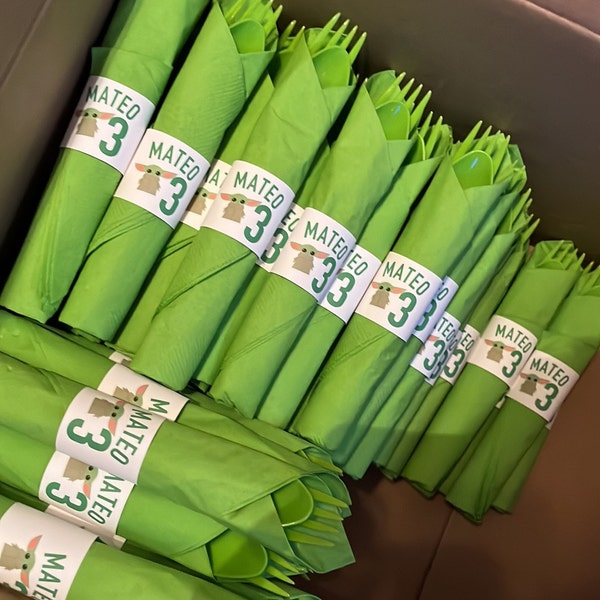 Napkin Wrapper Bands Custom or Personalized - Etsy