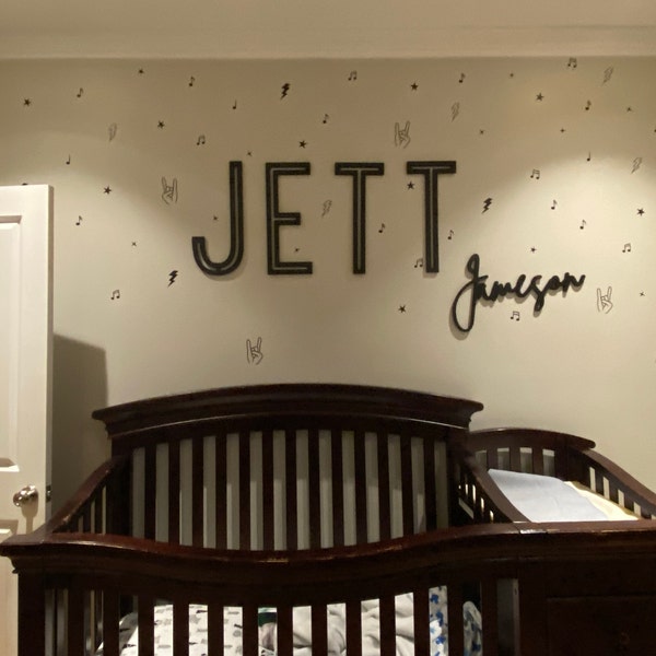 Rock and Roll Decal Set - Nursery Decor, Gift for Mom, Wall Decor, Kids ...