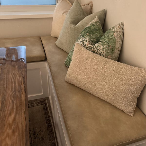 Custom Bench Cushion With High Performance Fabric Crypton Kitchen ...