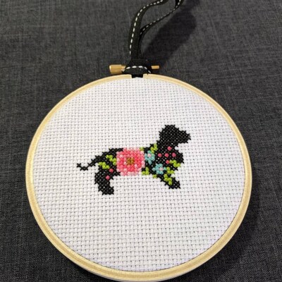 48 Mini Dog Christmas Ornaments Cross Stitch Christmas Mini Cross ...