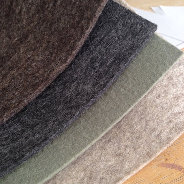 Thick Wool Felt 3mm 18 X 18 100% Wool Felt Heather Brown - Etsy