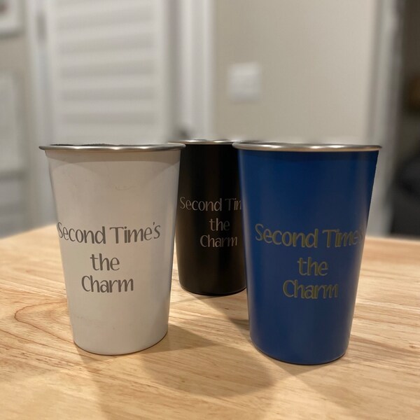 Custom Laser Engraved Cups, Personalized Stainless Steel Pint Glass ...