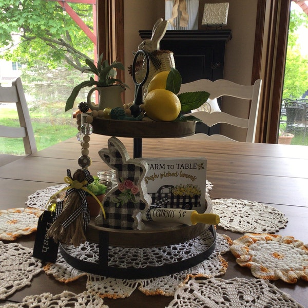 Fresh Picked Lemons Wooden Block Sign, Farm to Table Lemons, Lemon ...