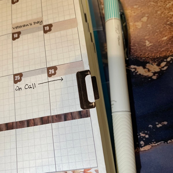 Midori Chiratto ROSE GOLD Metal Index Tabs Index Clips ORANGE Index ...