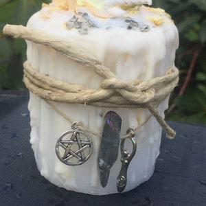 White Light Candle Positive Energy Candle Health and Well | Etsy