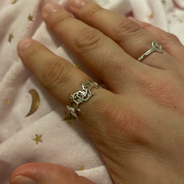 Serotonin Dopamine Ring Gold Molecule Science Ring Chemistry Jewelry ...