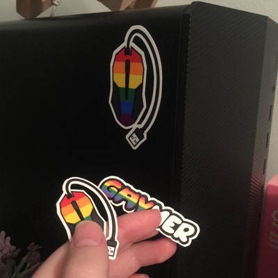 LGBT Pride Gaymer Stickers Glossy Water Resistant Vinyl Stickers for ...