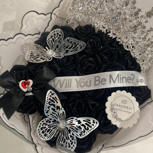 Graduation Ramo Buchon With Teddy Bear, Eternal Rose Bouquet, Handmade ...