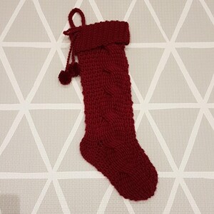 Crochet Pattern: Big Bold Cabled Stocking - Etsy