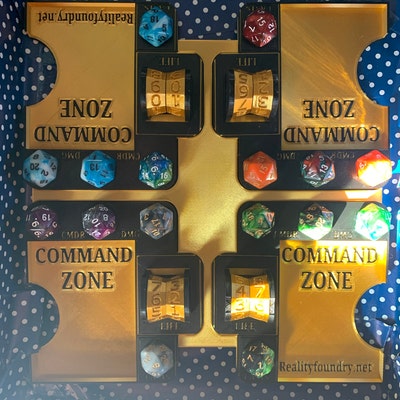 4 Player Commander Tray Set Life Spinner Style Custom Made 3D Printed ...