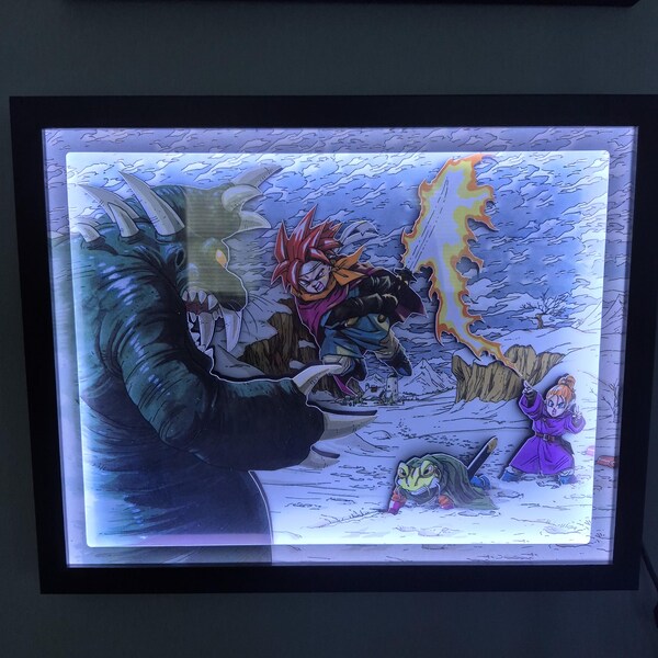 Chrono Trigger Deluxe Shadow Box Framed Art (select a Size) (optional ...