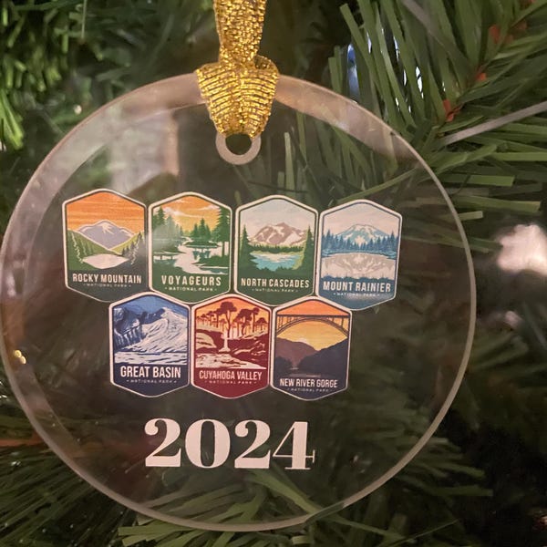 Custom National Parks Trip Glass Ornament | US National Park Souvenir ...