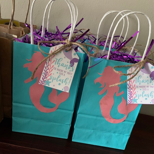 Mermaid Party Favor Tags. Thanks for Making My Party A Splash. Mermaid ...