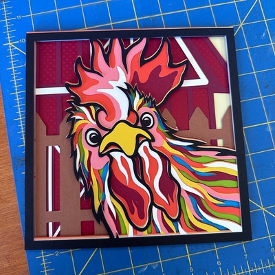 3D Chicken Layered SVG for Cardstock/ Farmhouse Decoration/ Farm Animal ...