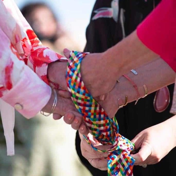 Bespoke Handfasting Ribbons - 5 Ribbon Plait - Choose Your Colours - Etsy