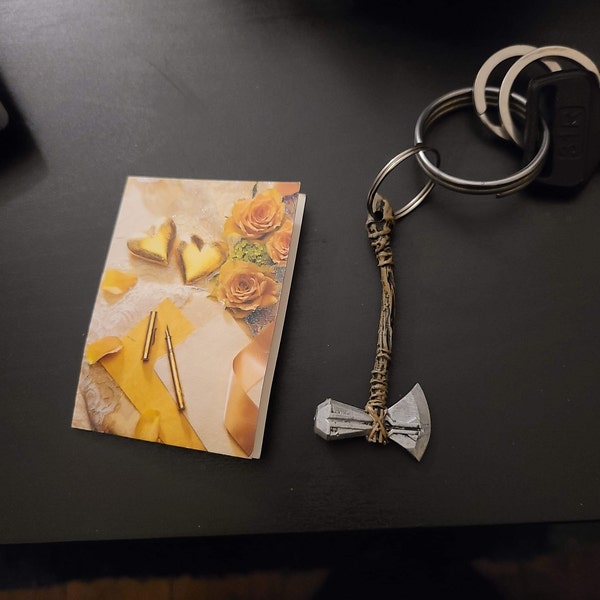 Thor Stormbreaker Keychain 3D Printed Hand Painted Thors Axe Avengers ...