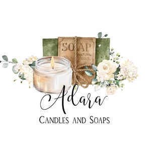 Boho Floral Logo-circle Logo-round Logo-rustic Flower Logo-etsy Logo ...