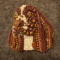 Embroidered UFO, Alien Brooch, Beaded Brooch, Flying Object, Alien ...