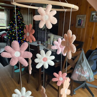 Baby Mobile, Neutral Baby Mobile, Daisy Mobile, Mobile Baby Neutral ...