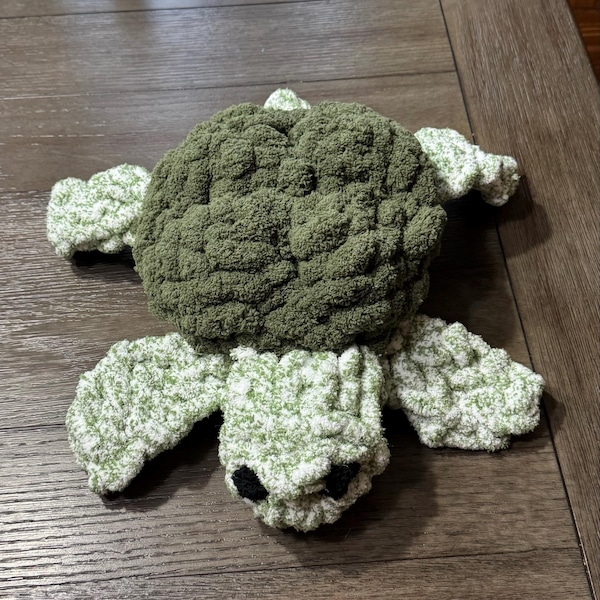 Hand Knit a Chunky Turtle Turtle Plushie Finger Knit Plushie Pattern Youtube Video Tutorial W ...