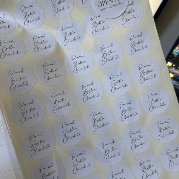Custom Cake Flavour Stickers - Bakery Labels (37mm Circle) - Etsy