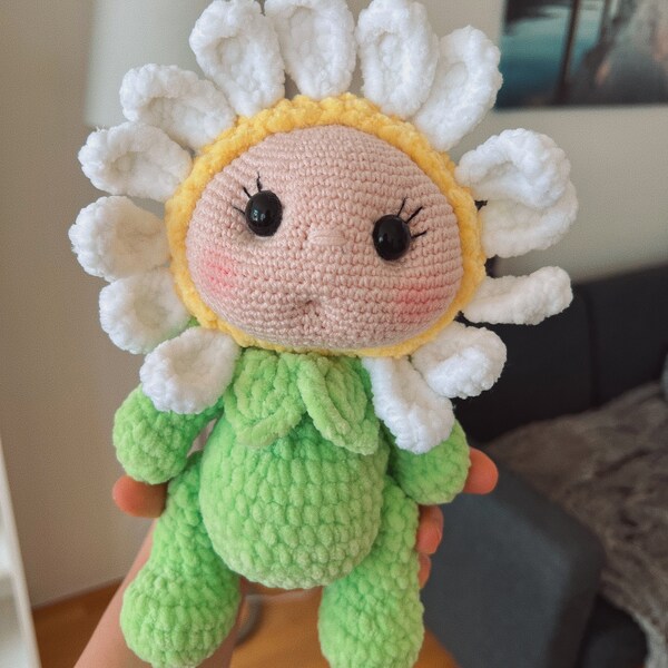 Crochet Pattern Babies in Plush Outfits: Chamomile, Rose, Blackberry ...