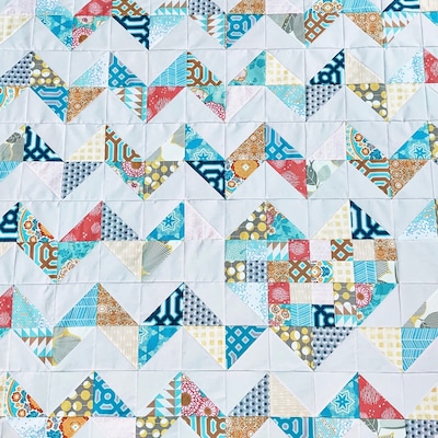 Iheart Chevrons Quilt Pattern PDF Valentine 5 Sizes Heart - Etsy
